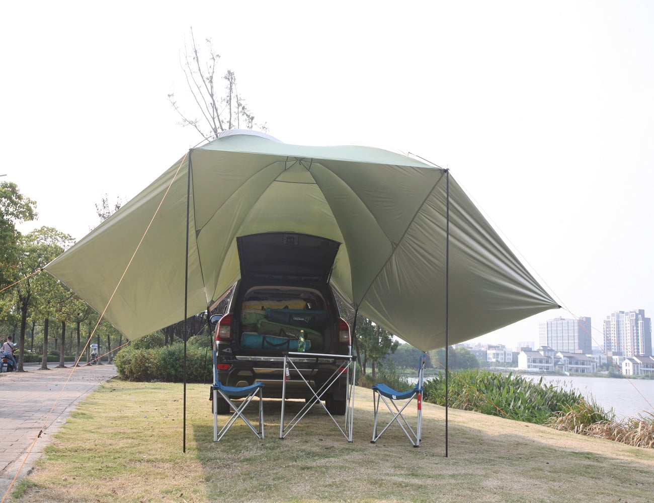 Teepee Tent Large Car Rear Tent Anti-Ultraviolet Self-Driving Leisure ...