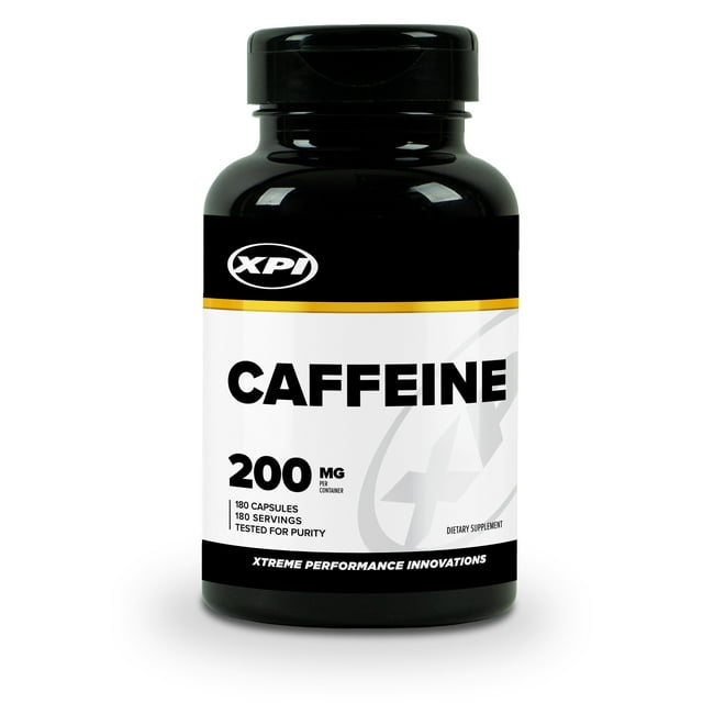 XPI Supplements Caffeine Pills 200mg Per Serving, 180 Capsules ...