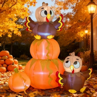 Turkey Inflatable GEMMY Airblown Inflatable Thanksgiving Turkey 8 FT ...