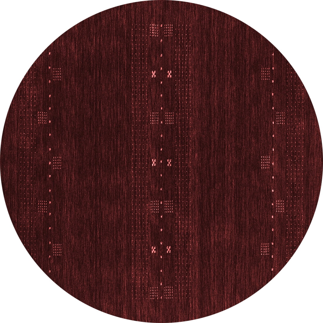 Ahgly Company Indoor Round Abstract Red Contemporary Area Rugs, 8 ...