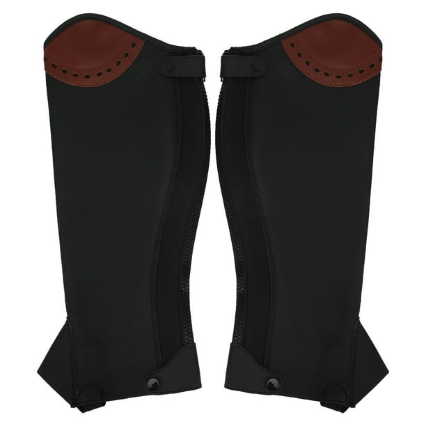 Adult Equestrian Leg Protectors,2Pcs Leather Half Chaps Half Chaps ...