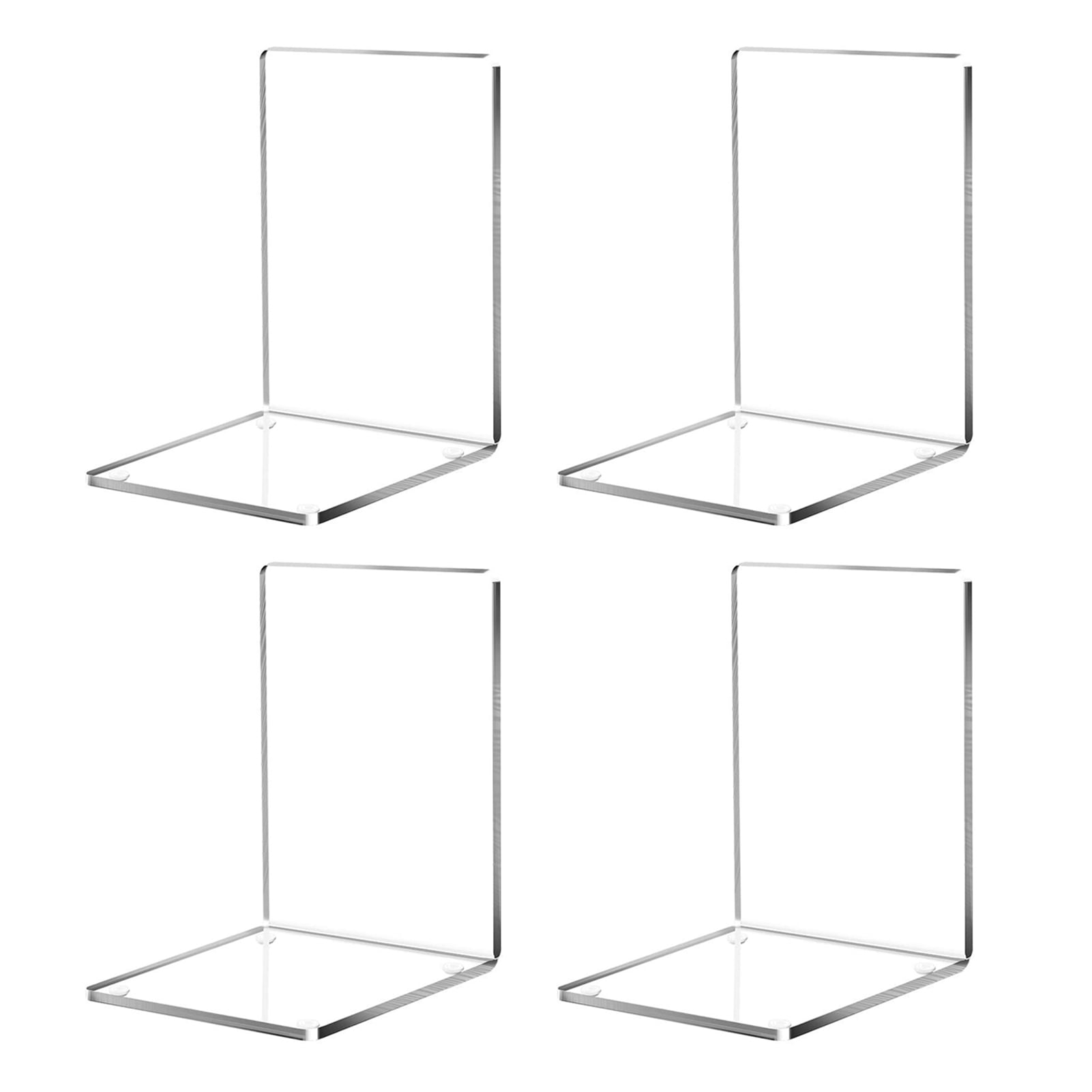 LINASHI Sturdy Bookend Sturdy Acrylic Bookends Organize with Style ...