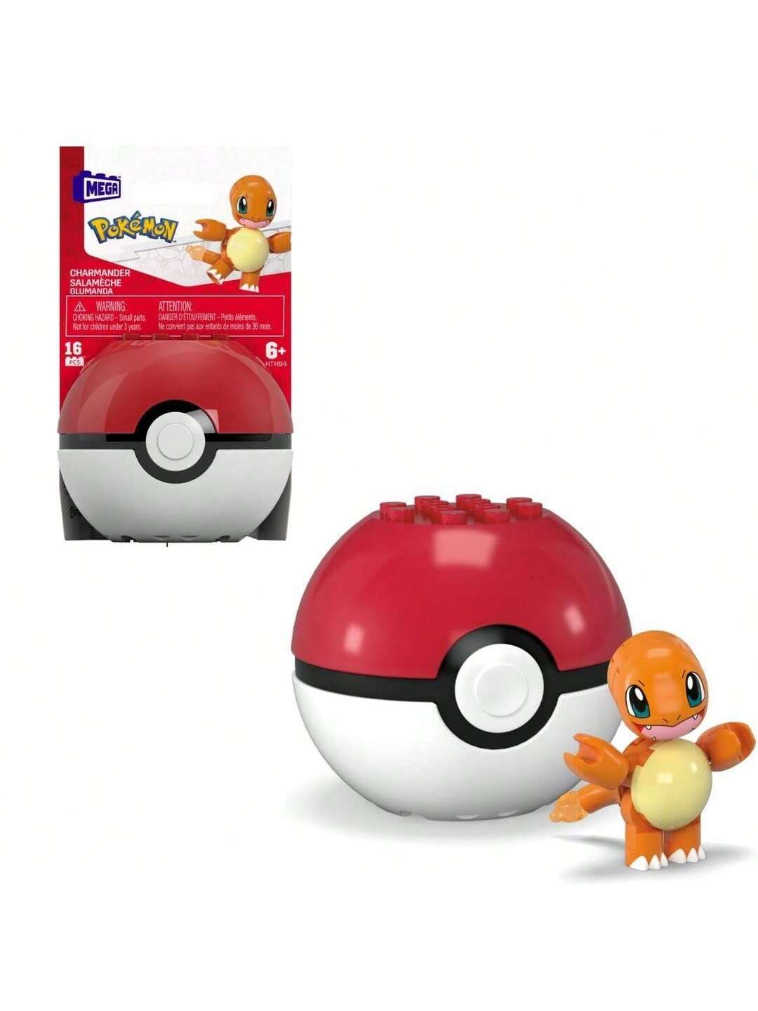 MEGA Pokemon Evergreen Charmander Action Figure Building Set With Poke ...