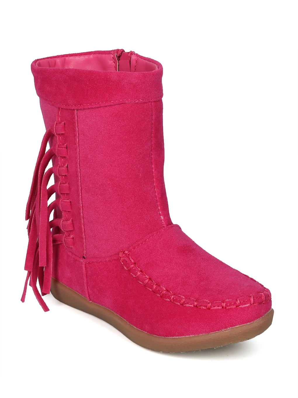 New Girls Faux Suede Fringed Moccasin Tall Boot -18067 By Jelly Beans ...