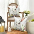 Dashan Easter Throw Pillow Covers 20x20 Set of 2,Floral Bunny Eggs ...