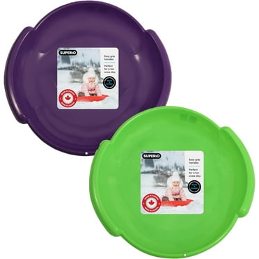 Toboggan Snow Sled for Kids and Adults, 46" Heavy Duty Plastic Open ...