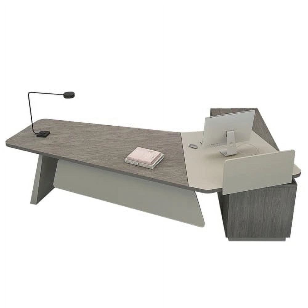 Luxury Standing Office Desk Monitor Reception Drawers Storage Computer ...