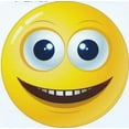 4.5in x 4.5in Happy Face Sticker - Walmart.com
