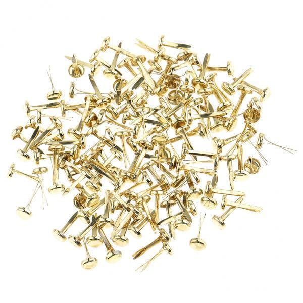4-5pack 200 Pieces Metal Iron Brads Paper Fastener for Craft Gold 4 Pcs ...