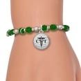 Delight Jewelry Green Beaded Bracelet and Earring Set, featuring Silver ...