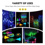 Cooltop Magicfly Acrylic Glow in the Dark Paint, 10 Bright Colours, 2 ...