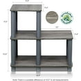 TURN-N-TUBE Storage Shelves, 2-Tier Ladder Shape Book Shelf with Open ...