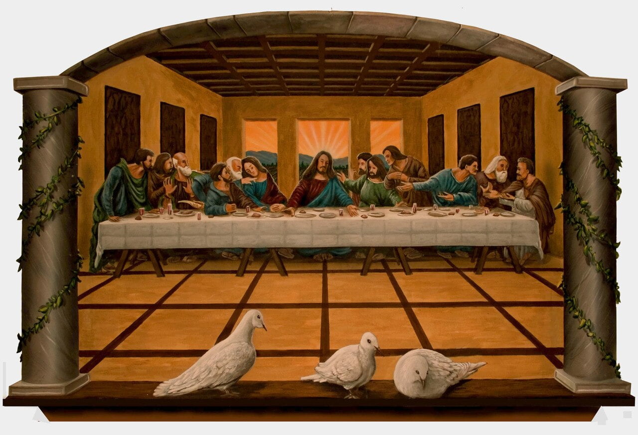 Wall-Ahhh!™ 3D Last Supper with Three Doves Wall Mural - Walmart.com