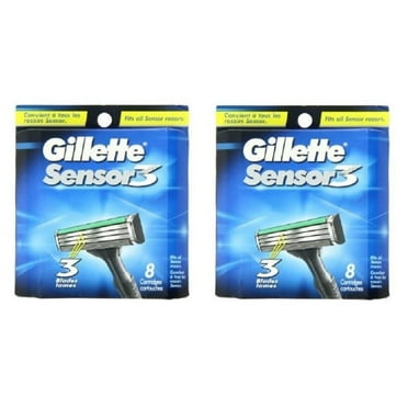 Gillette Sensor 3 Refill Razor Blade Catridges, 8 count + Compatible ...
