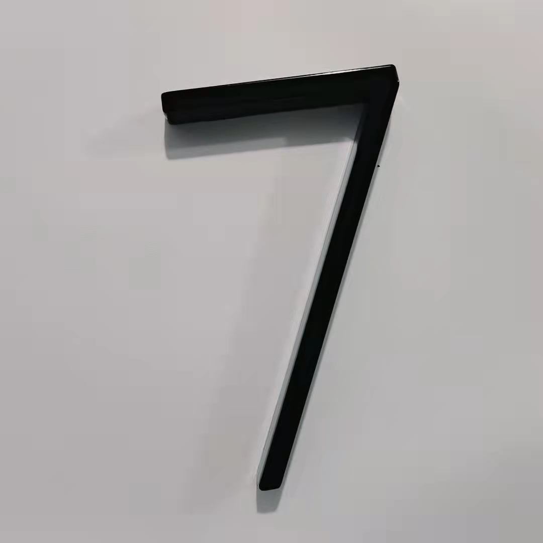 5" Metal Floating Mount House Number Black Color Two Way Setup Floating ...