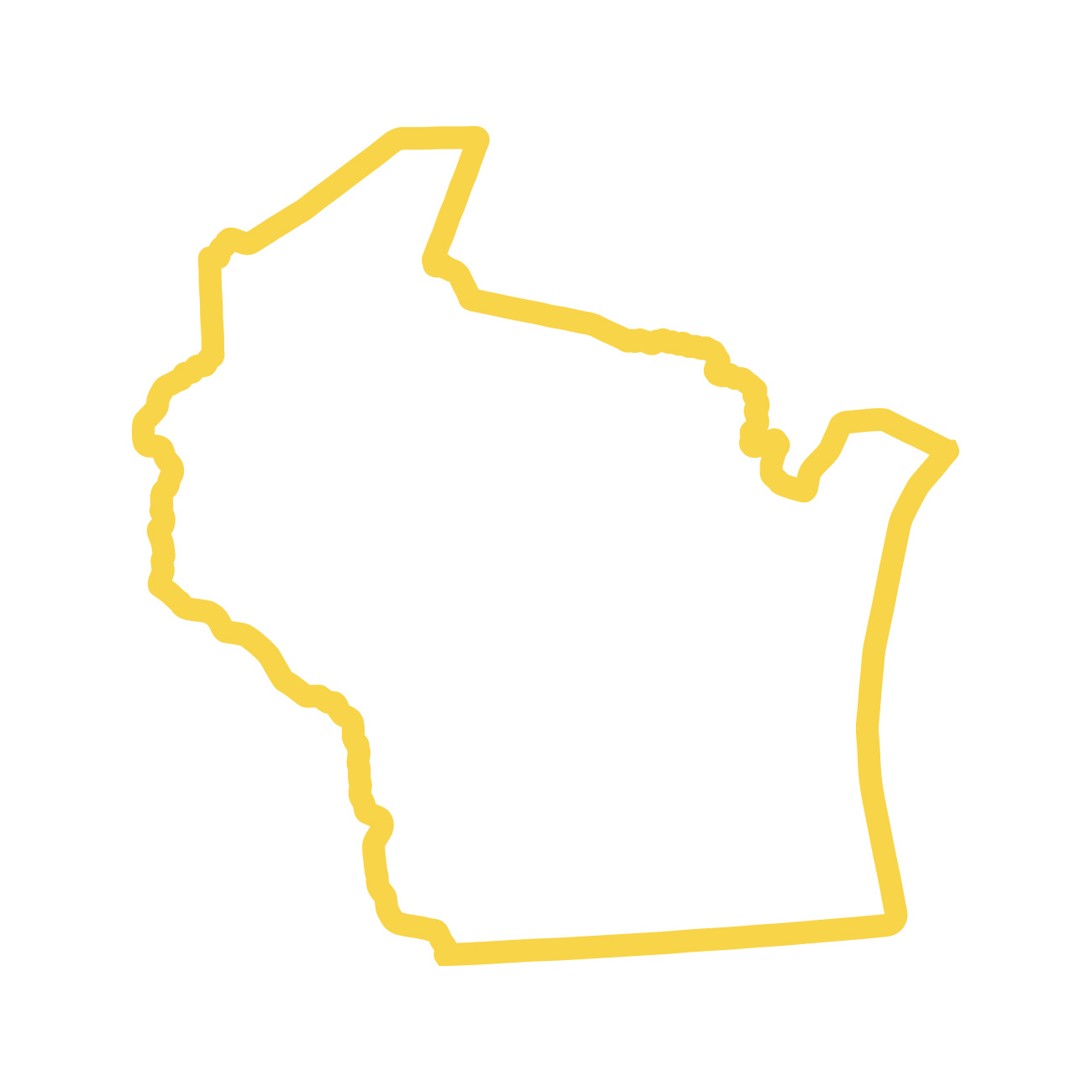 Wisconsin Outline Sticker Decal Die Cut - Self Adhesive Vinyl ...