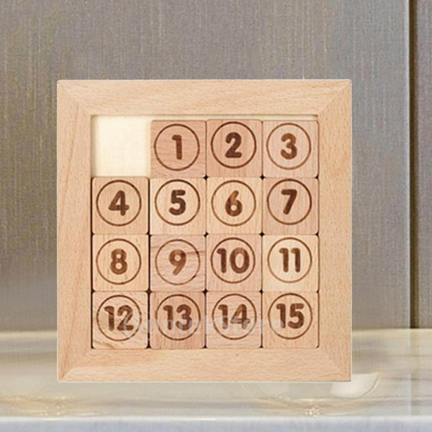 Baohd Kids Sliding Block Klotski Brain Teaser Wooden Puzzle Gift ...
