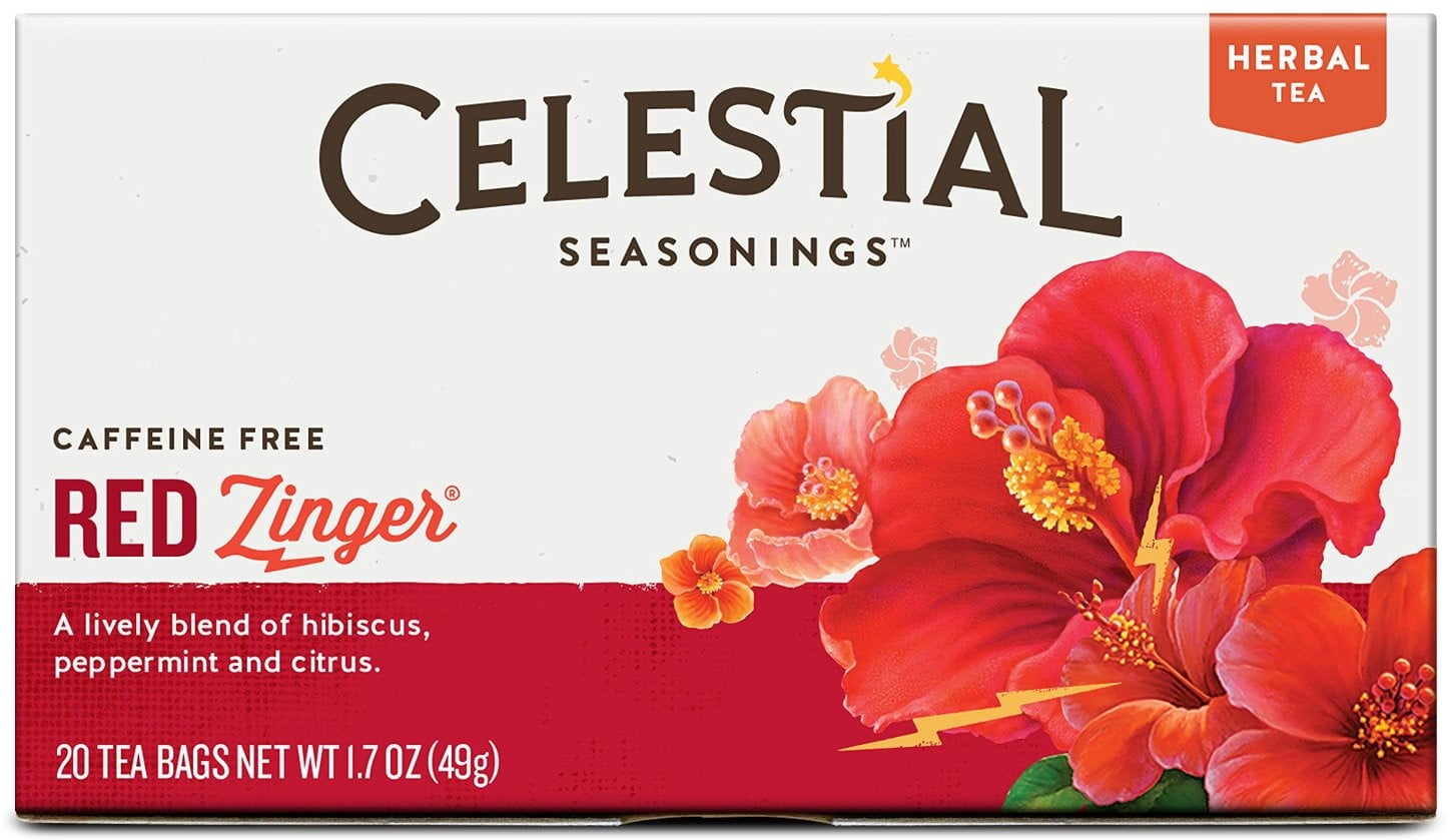 Celestial Seasonings Tea Caffeine Free Herbal Tea, Red Zinger, 20 ea ...