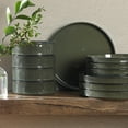Gibson Elite Townscape 12-piece Dinnerware Set, Reactive Glaze Embossed ...