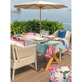 Bird Floral Rectangle Outdoor Tablecloth with Umbrella Hole Hummingbird ...