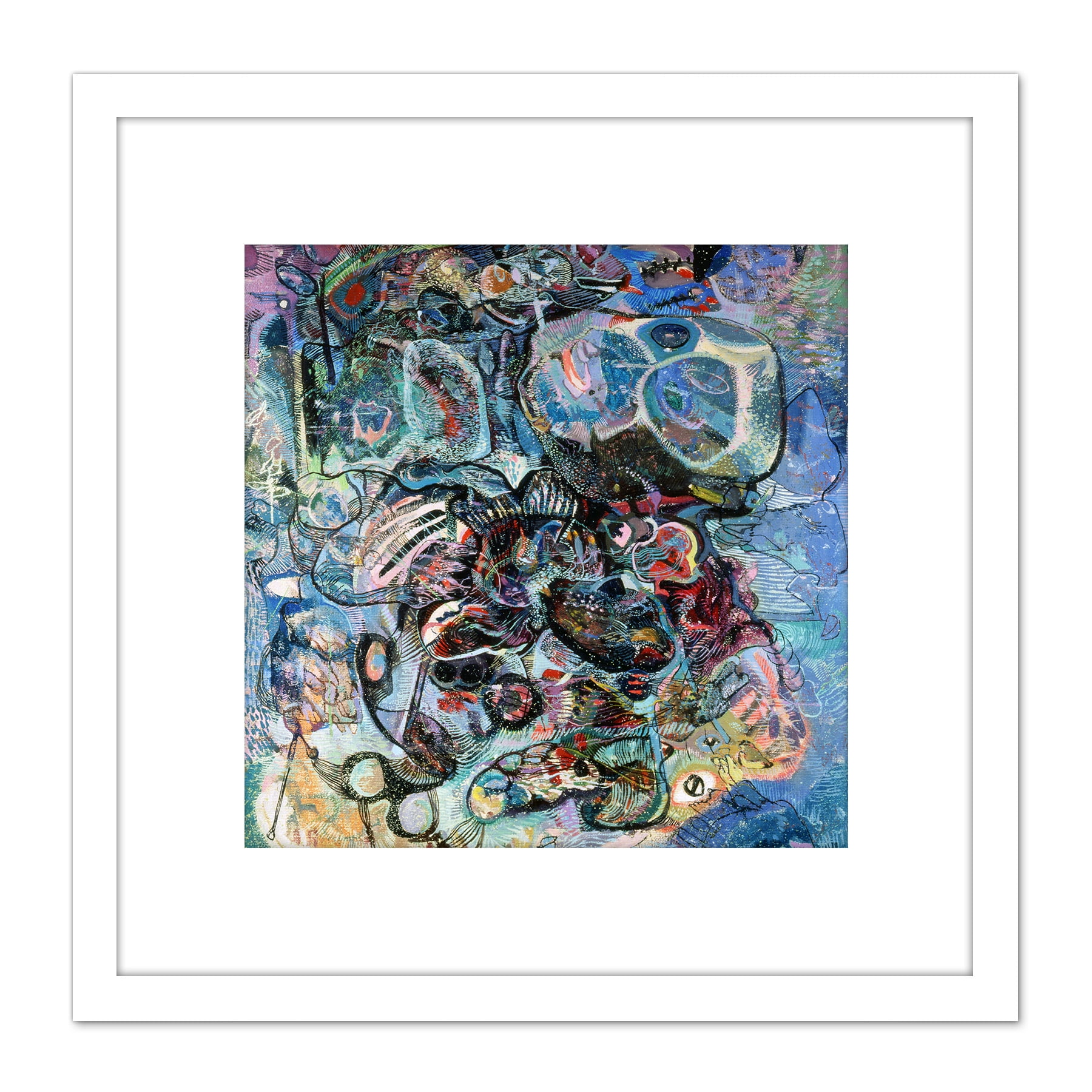 Endre Rozsda Face A Mains De Ma Grand Mere 1947 8X8 Inch Square Wooden ...