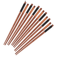 6 Pairs Wood Chopsticks, Reusable Chinese Korean Japanese Chop Sticks ...