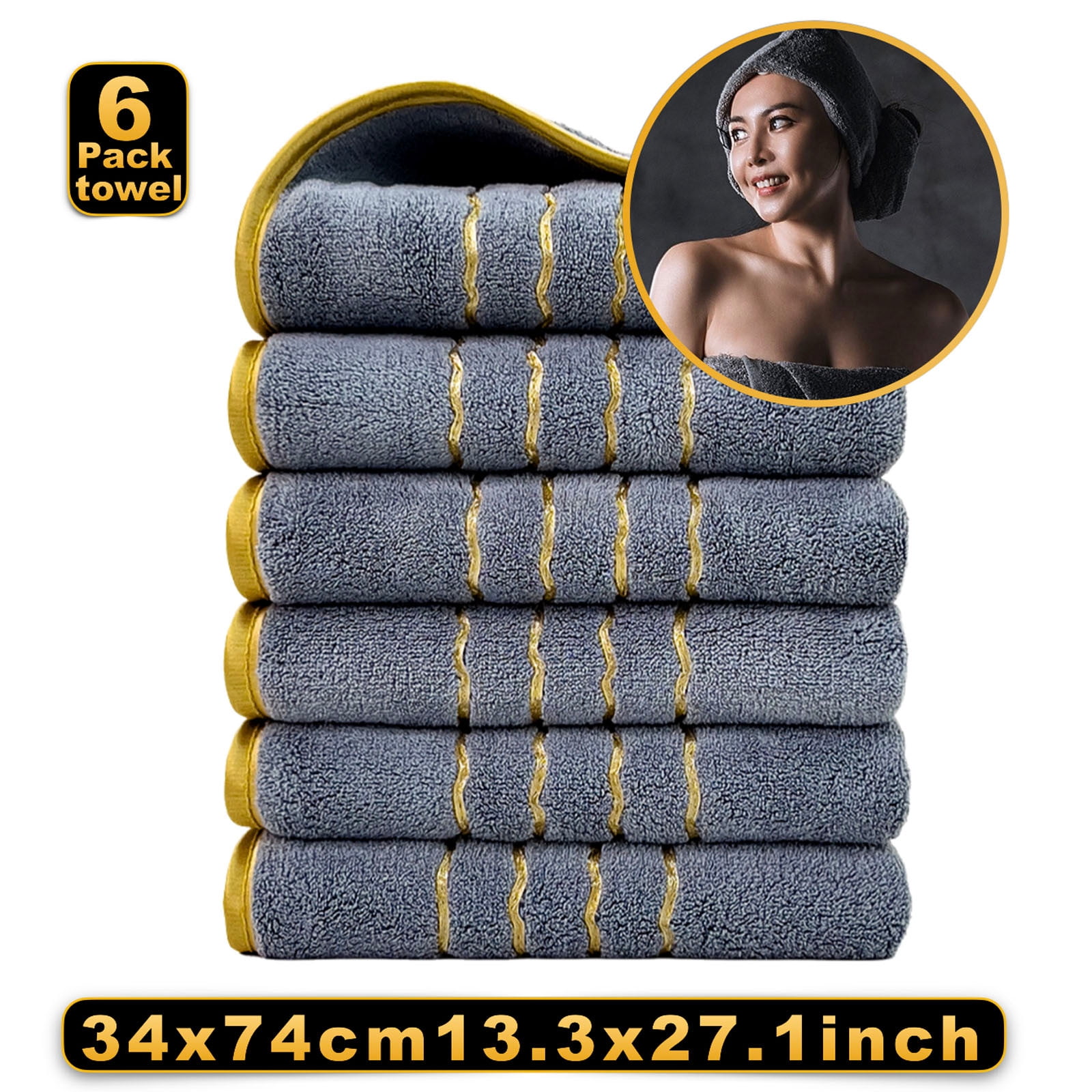 Click here for Weibbin Shyuyusa Bath Towels - 6pc Towel Set Velve... prices