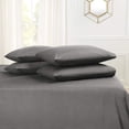 H&H Décor 4 Piece Microfiber Sheet Set Elephant Gray Short Queen Deep ...