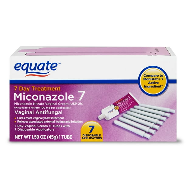 Equate Miconazole 7-Day Vaginal Cream with Disposable Applicators, 1.59 ...