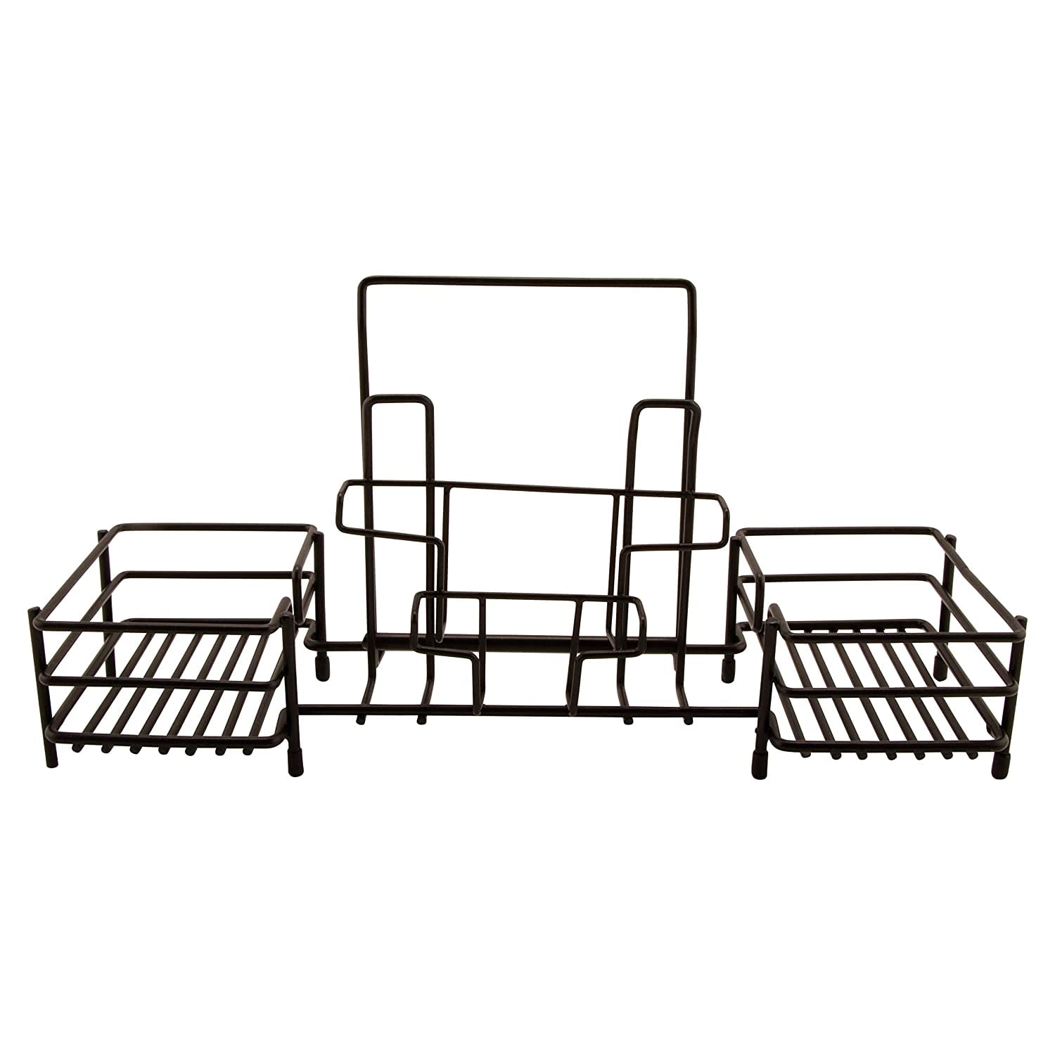 Buy G.E.T. 3 Compartment Metal Table Top Caddy and Condiment Organizer ...