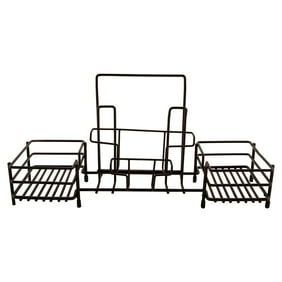 18.5" Bronze Unique Acanthus Leaf Metal 3-Tier Tall Server with Round ...