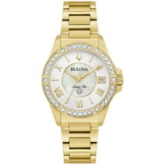 Bulova Women's Rubaiyat Rose Gold-Tone Diamond Watch - Walmart.com