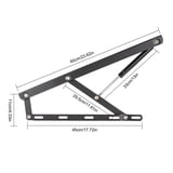Miumaeov 2pcs 23.62in Sofa Lift Mechanism Gas Spring Bed Storage Lift ...