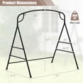 Costway Outdoor Free-Standing Porch Swing Stand, Heavy-Duty Metal A ...
