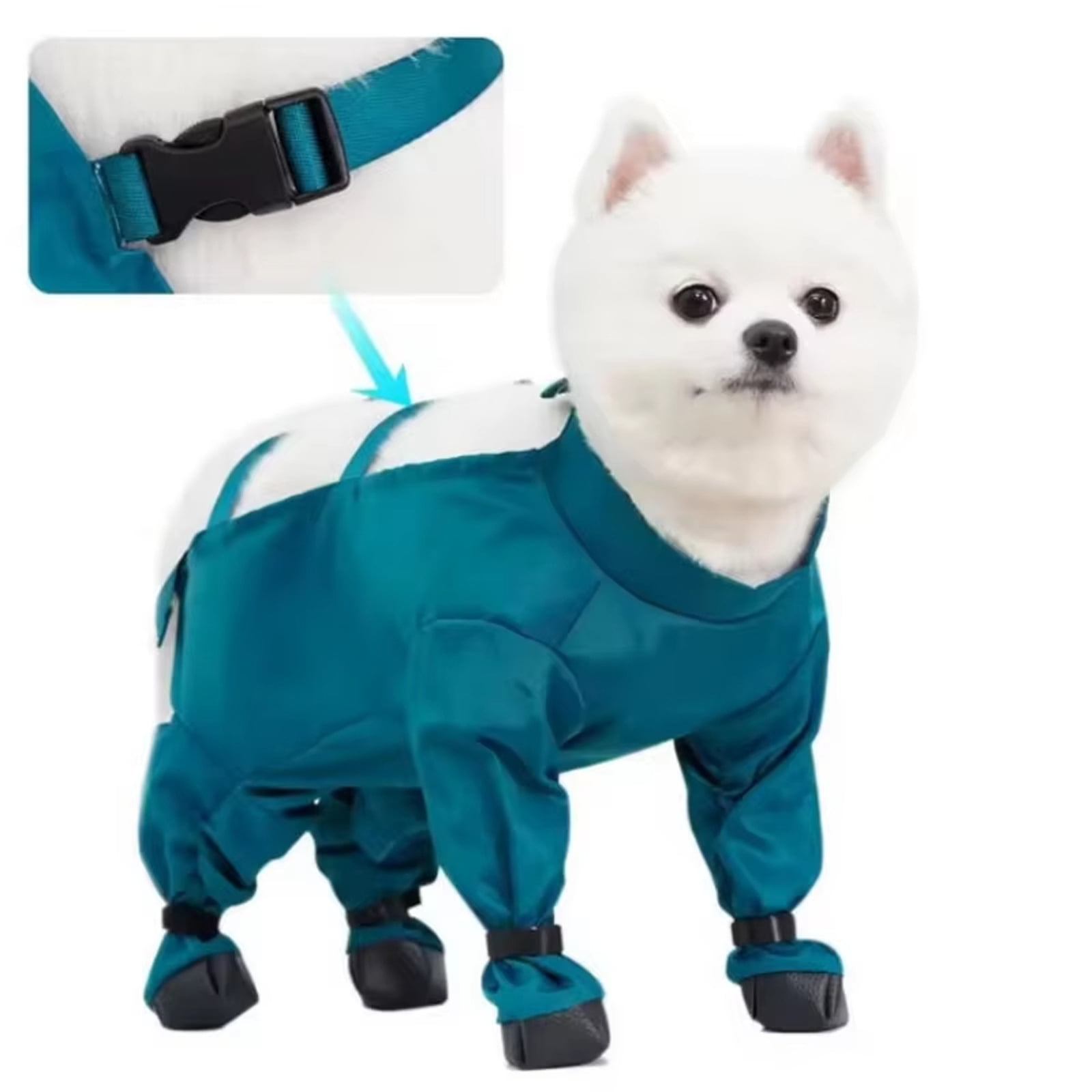 Click here for Chcnhac Dog Snowsuit With Suspender Boots  Waterpr... prices