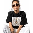 Bohemian Flower T Shirts for Women Short Sleeve Cotton Crewneck T-Shirt ...