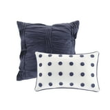 Home Essence Apartment Cotton Jacquard Indigo Blue 7-Piece Comforter ...