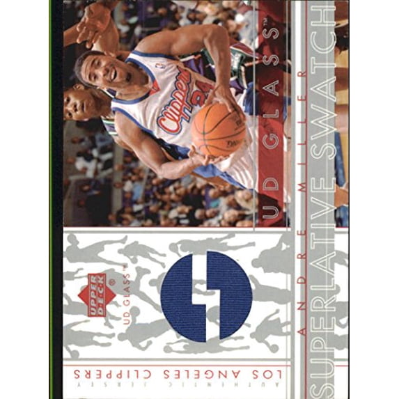 2002-03 UD Glass Superlative Swatch #AMS Andre Miller Jersey NBA ...