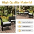 Patio Furniture Sets Clearance, 4 Piece Wicker Patio Set with Wicker ...