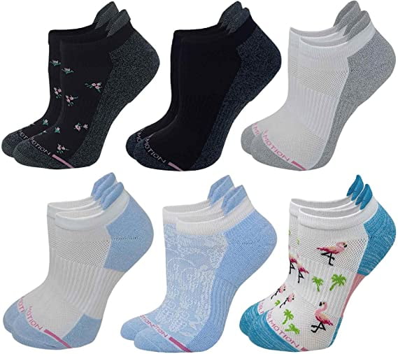 Dr. Motion Women's 6pk Compression Low Cut Cushioned Anklet Socks (9-11 ...