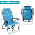 Outdoor Lounge Chair – Heightened Aluminum Beach Chair with 5‑Position ...