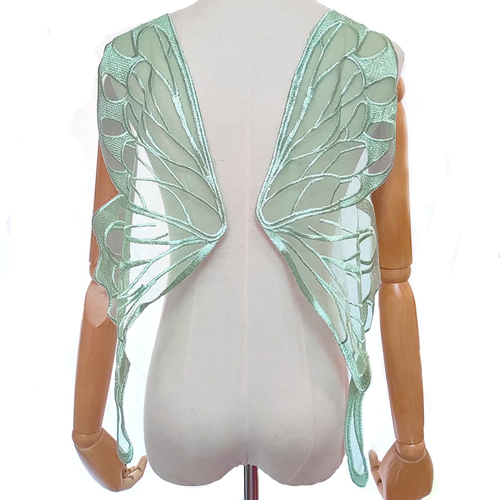 Farfi 1 Pair Lace Neckline Collars Soft Fabric Butterfly Wing Design ...