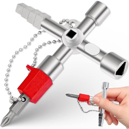 4-Way Wrench, 4-Way Multi-Function Wrench, Universal Cross Wrench for ...