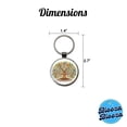 Tree Of Life Design With Multi-color Leaves Metal Round Keychain ...