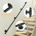 IAJXWI 8.2 ft Pipe Stair Handrail, Wall-mounted Staircase Industrial ...