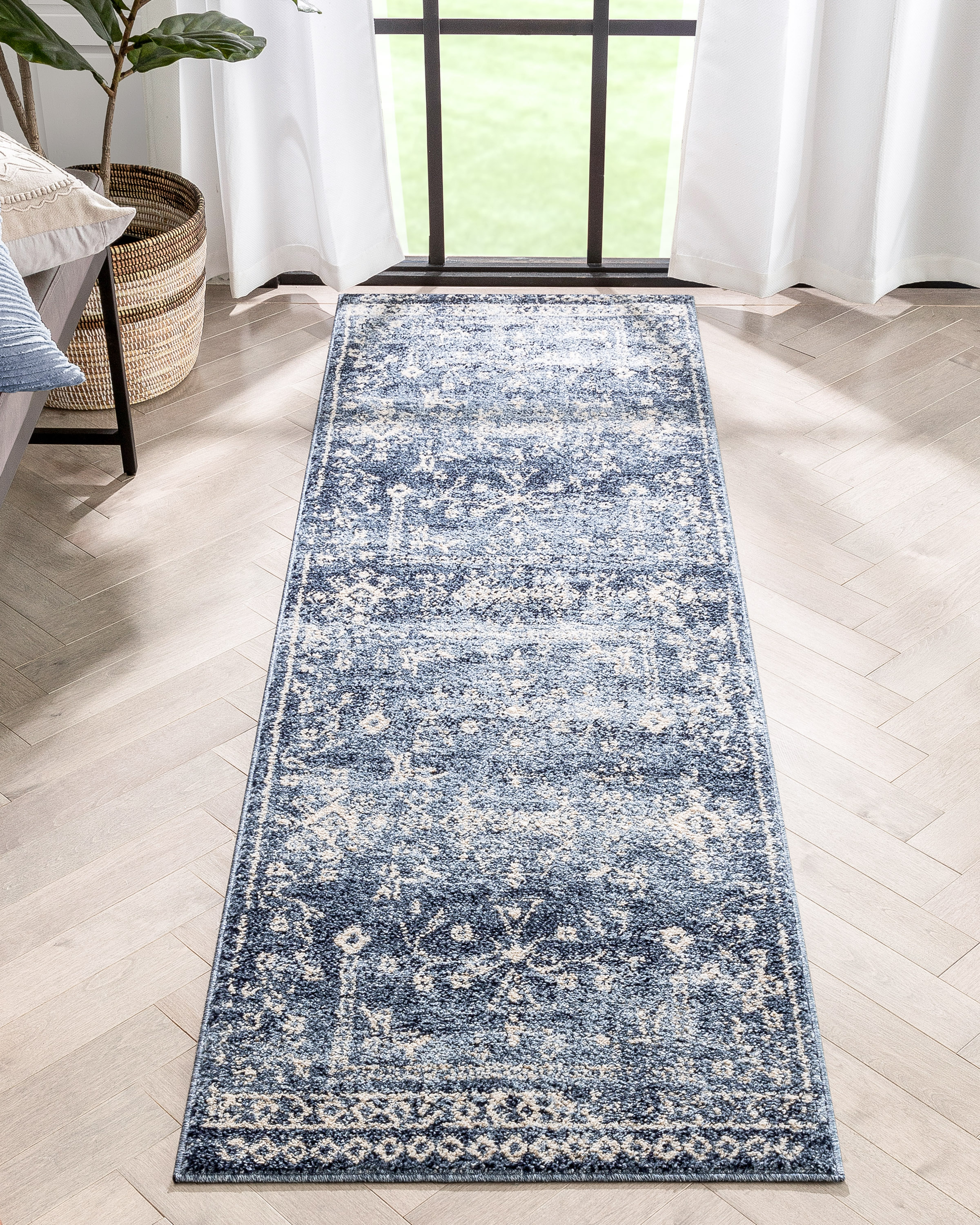 Well Woven Terno Blue Tribal Medallion Runner Rug 3x7 (2'3" x 7'3 ...
