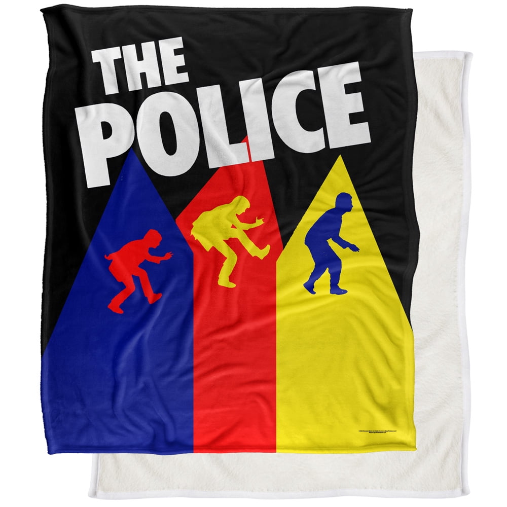 The Police Blanket, 50"x60" The Police BKT Silky Touch Sherpa Back ...