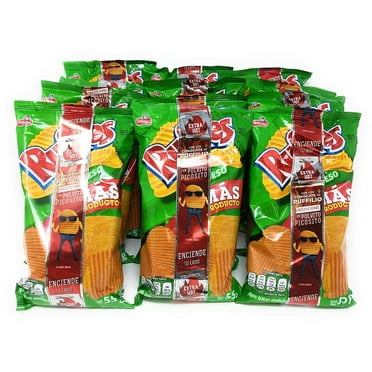 Sabritas Ruffles Queso Verdes 50g Box With 5 bags papas snacks Mexican ...