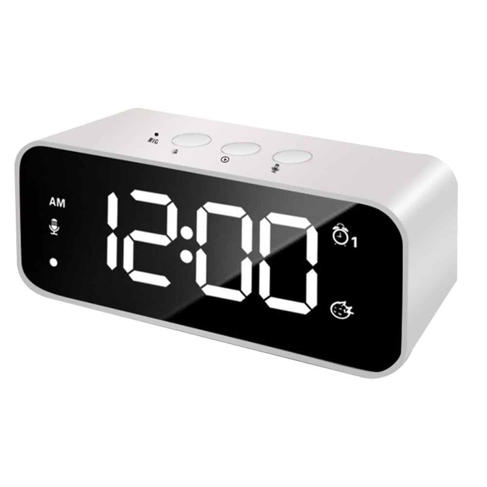 LED rechargeable recording clock intelligent student electronic alarm ...
