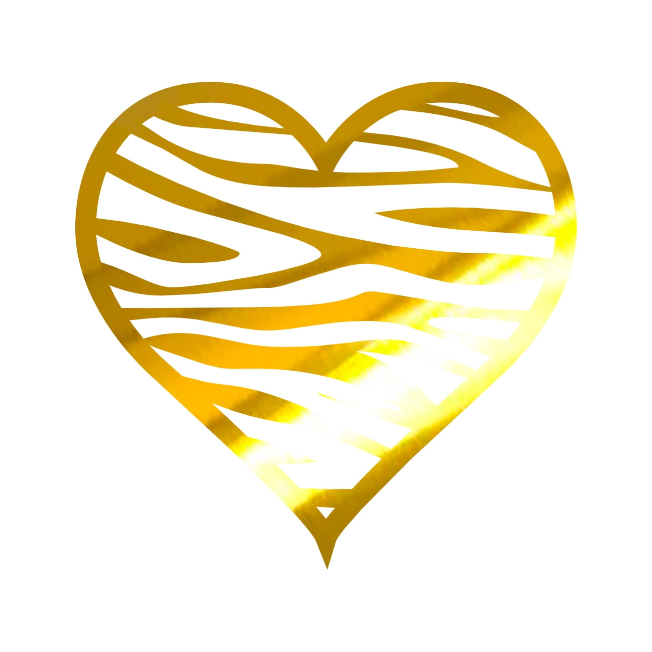 Zebra Print Heart Sticker Decal Die Cut - Self Adhesive Vinyl ...